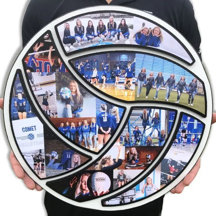 15 inch Volleyball Collage Gift | "Made to Perfection!" – Collage and Wood