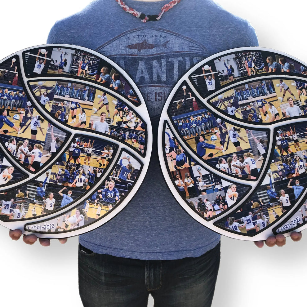 15 inch Volleyball Collage Gift | "Made to Perfection!" – Collage and Wood